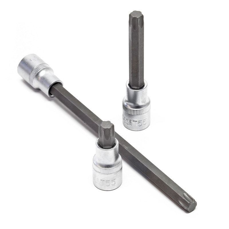 JEU DE 32 DOUILLES EMBOUTS 1/2 TORX T20 à T70 de 55mm, 100mm, 140mm, 200mm